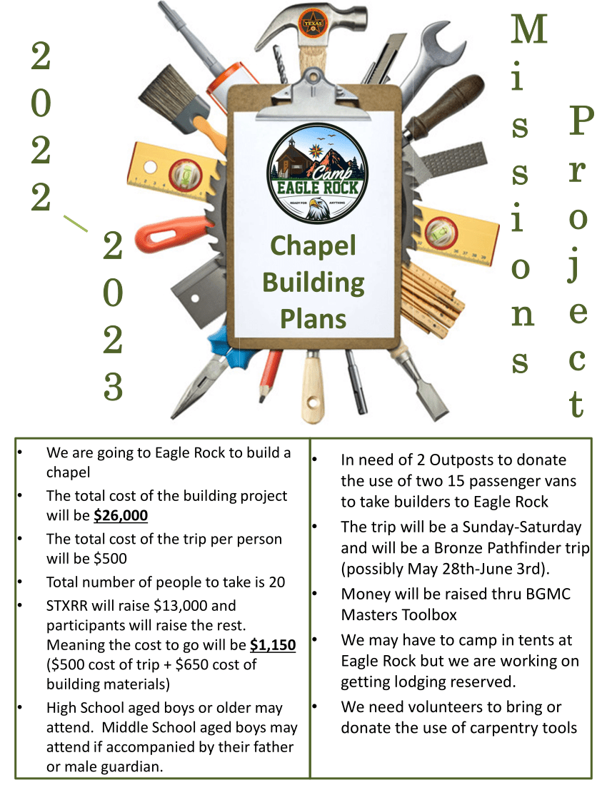 MISSIONS – South Texas Royal Rangers